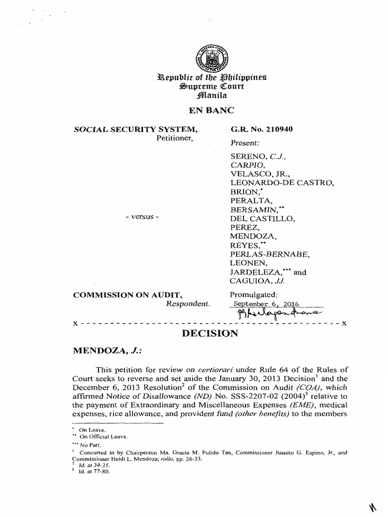 SSS Vs COA | PDF | Social Security (United States) | Employment