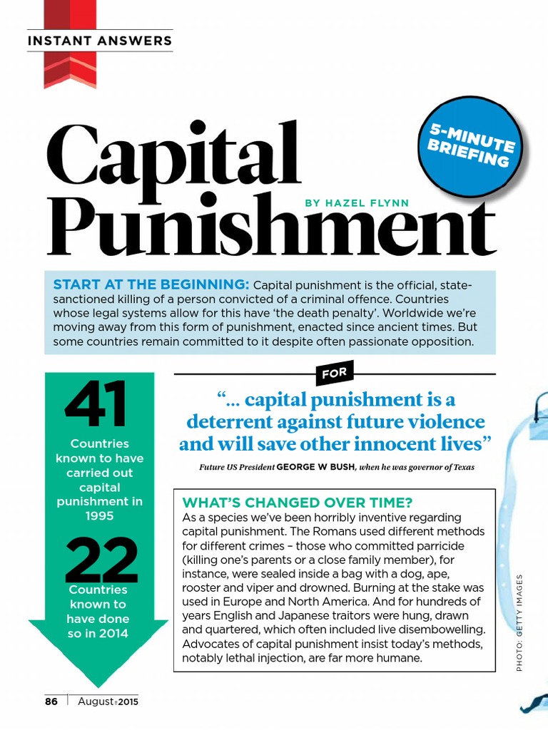 Capital Punishment Is A Deterrent Against Future Violence and Will Save Other Innocent Lives ...