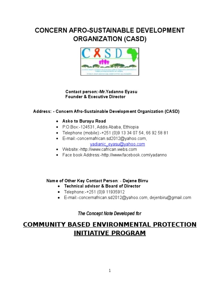 Community Based Environmental Protection Initiative Project | PDF