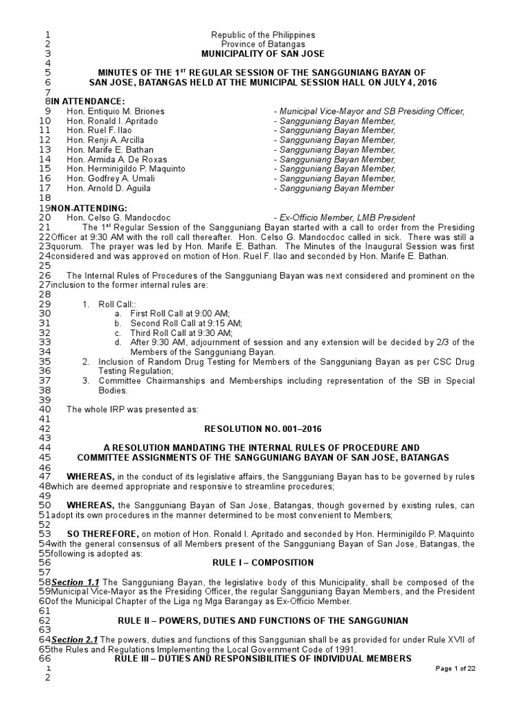 1st Regular Session Approved Veto Quorum