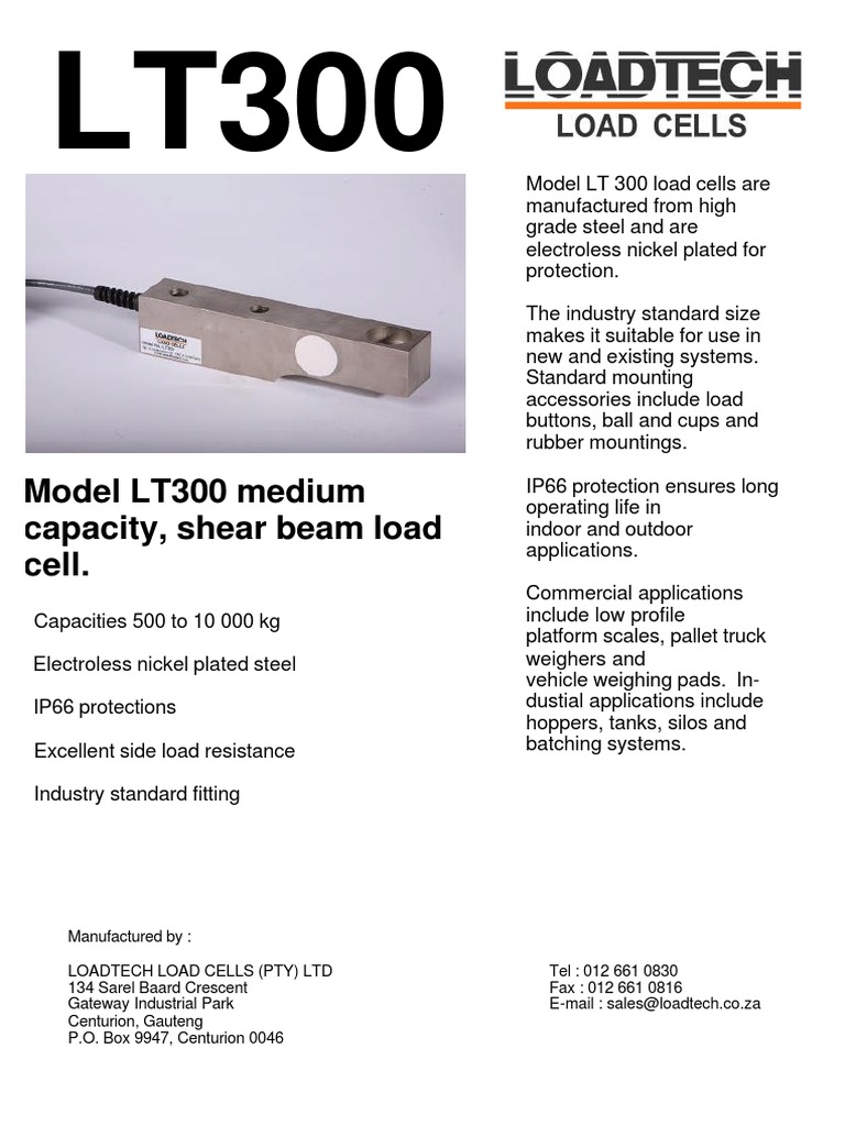 lt300 Shearbeamloadcell | PDF