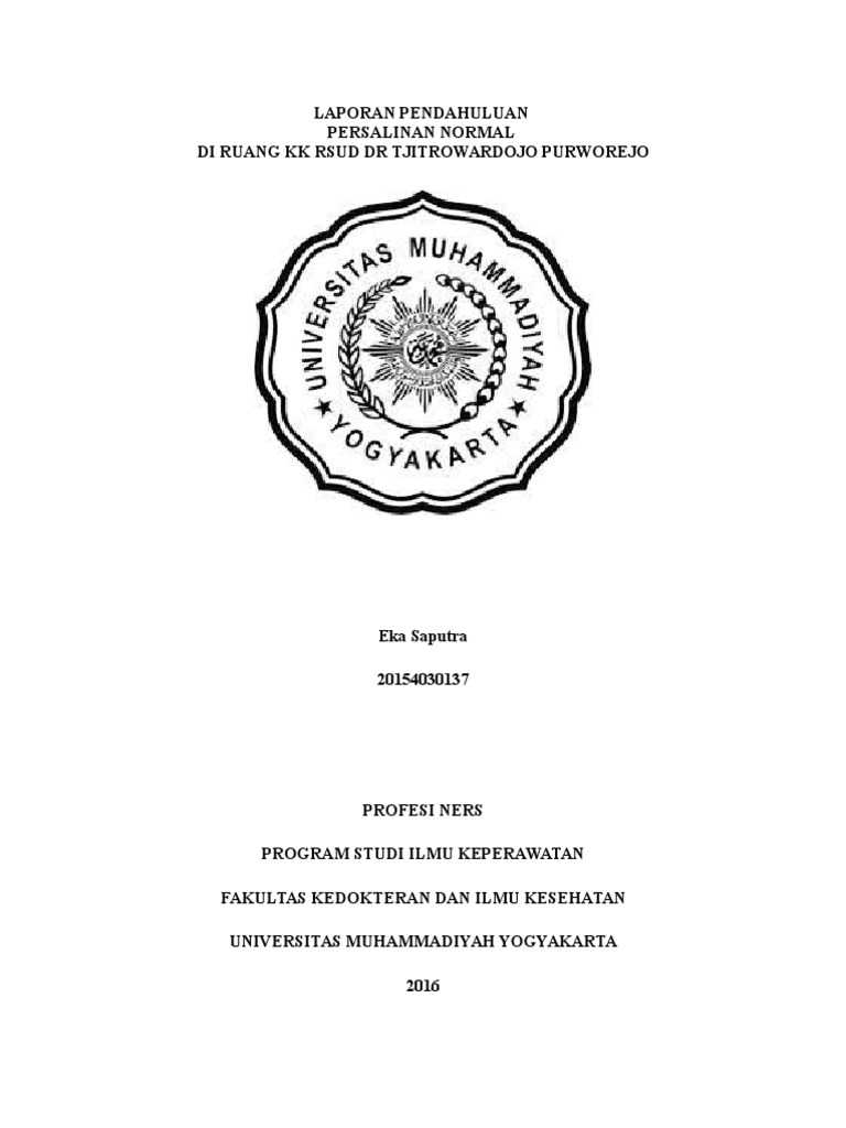 Laporan Persalinan Normal di RSUD Tjitro | PDF