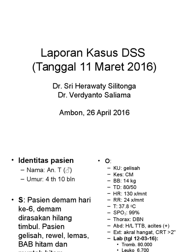Laporan Kasus DSS | PDF