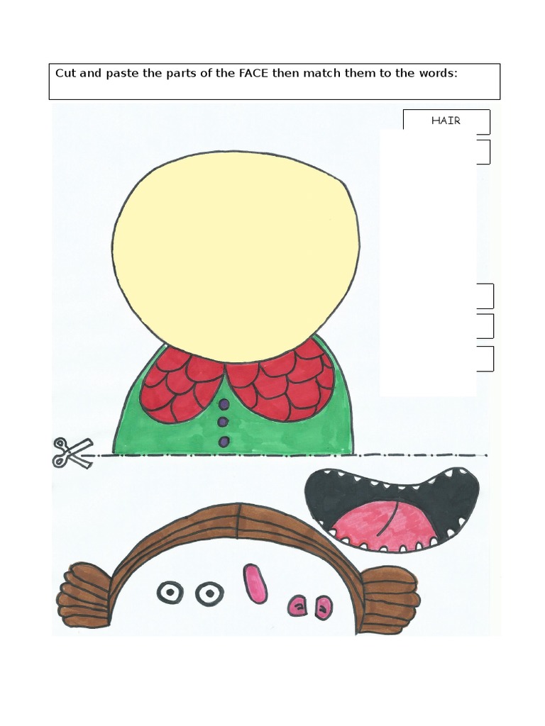 Parts of The Face Cut and Paste | PDF