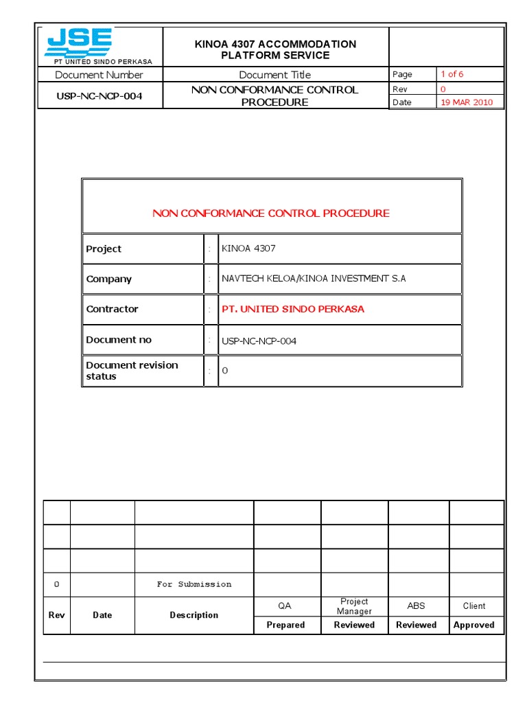 NCR Control Procedure | PDF | Verification And Validation | Government ...