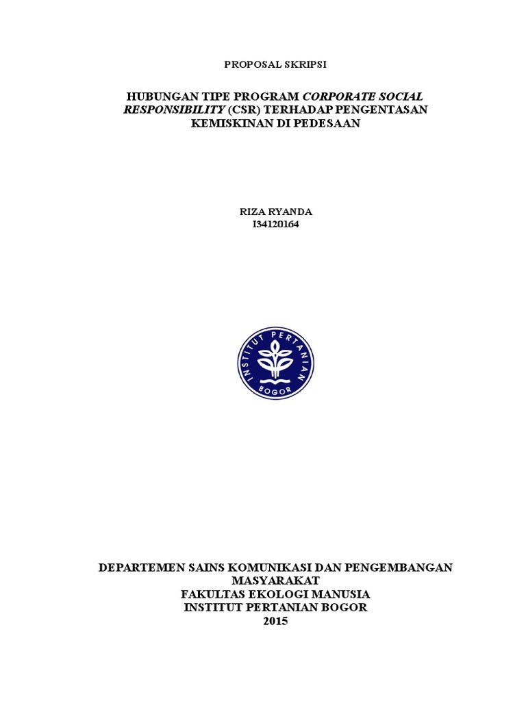 Proposal Kemiskinan | PDF | Ilmu Sosial