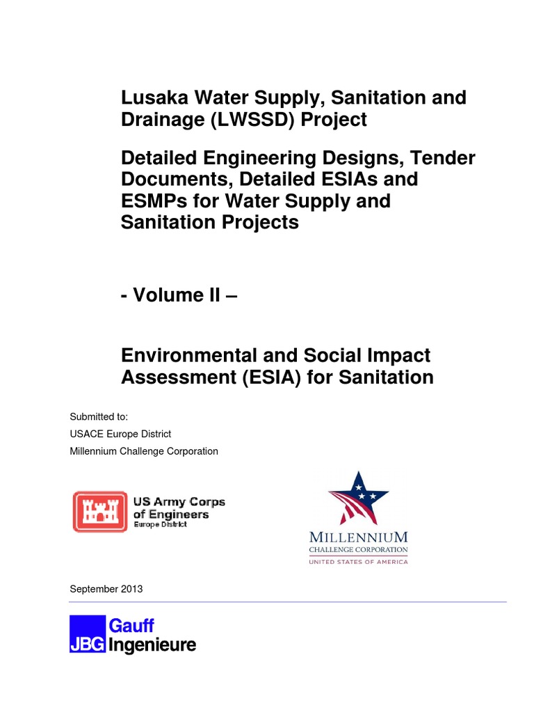 ESIA Water and Sanitation Volume II Edited | Download Free PDF ...