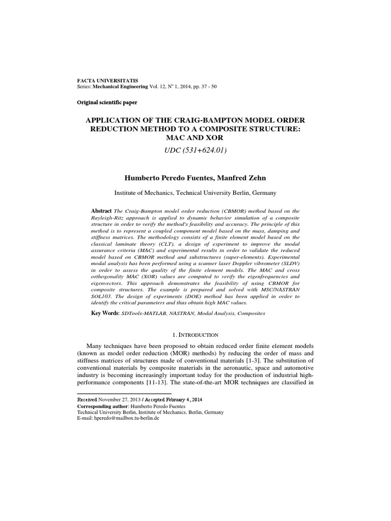 Craig-Bampton Model | PDF | Finite Element Method | Normal Mode
