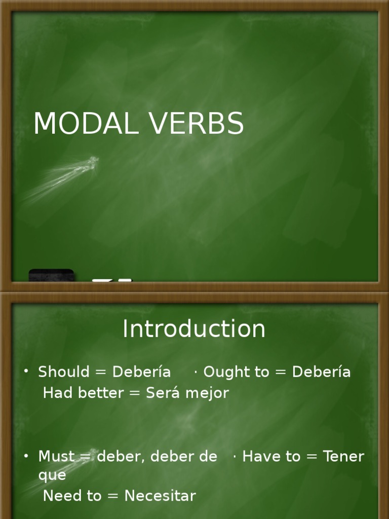 Power Point. Modal Verbs - Should - Must - Have To | PDF
