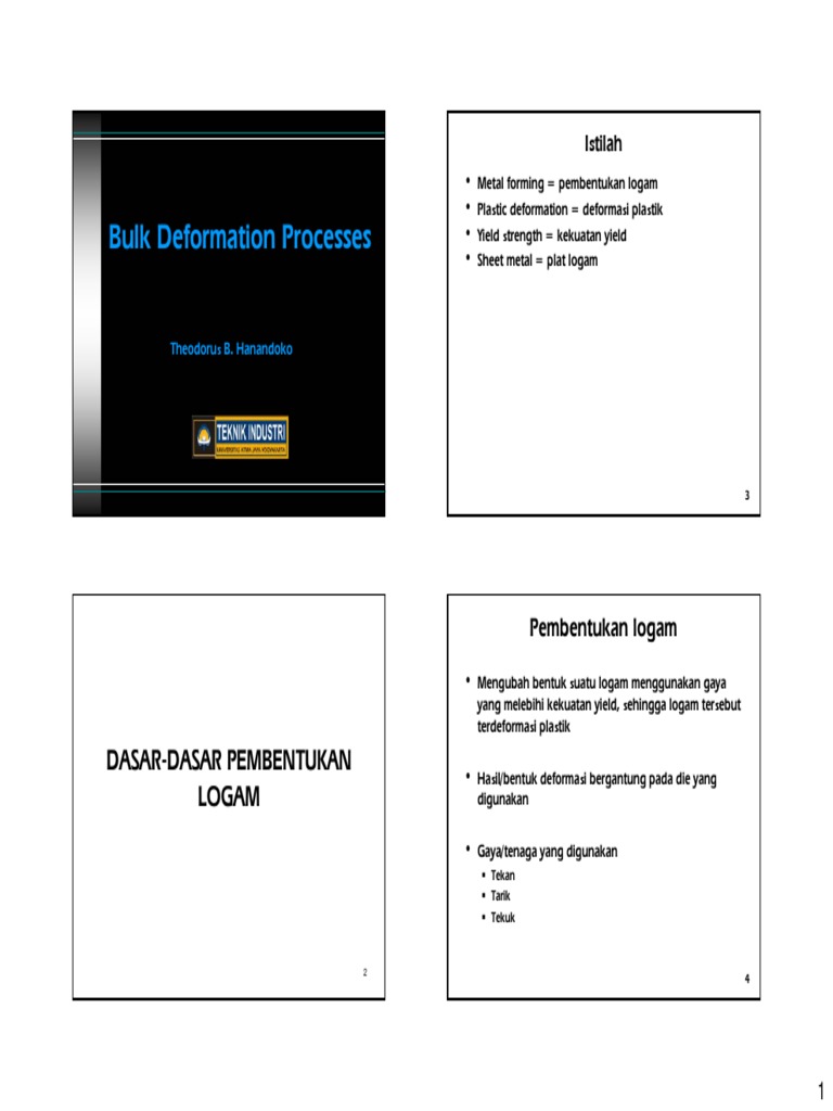 09 Bulk Deformation Processes Pdf Pdf