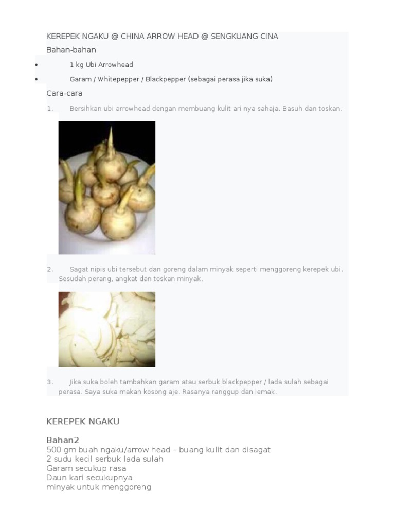 Resep Kerepek Ngaku Renyah dan Lezat | PDF