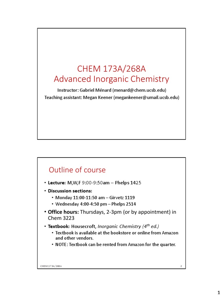 Advanced Inorganic Chemistry Course | PDF | Electron Configuration ...