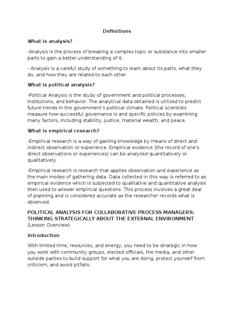 Political Analysis | PDF | Empirical Research | Political Science