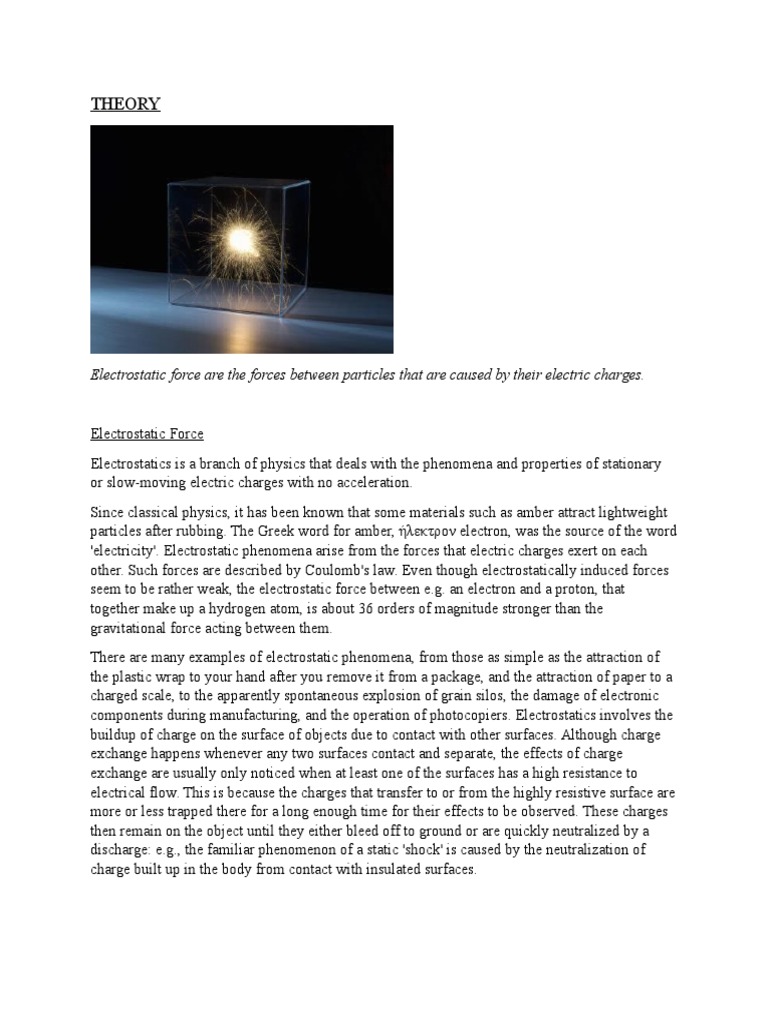 Physics Lab Report 5 (Electrostatic Force) | PDF | Electrostatics | Electric Charge