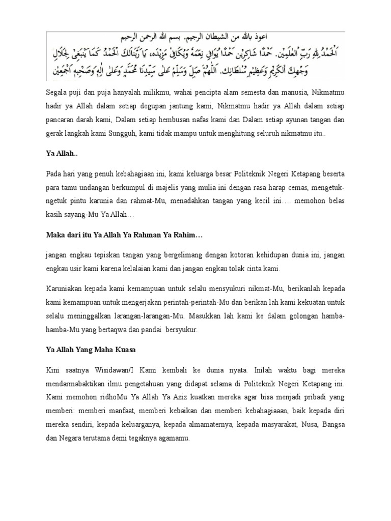 Doa Wisuda | PDF