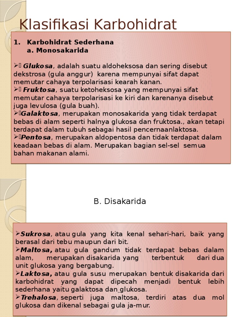 Klasifikasi Karbohidrat | PDF
