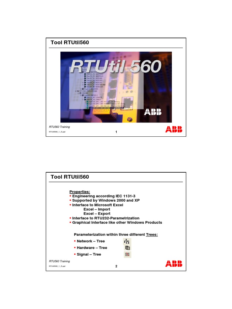 14 RTU560 RTUtil560 1 E | PDF | Microsoft Excel | Microsoft Windows