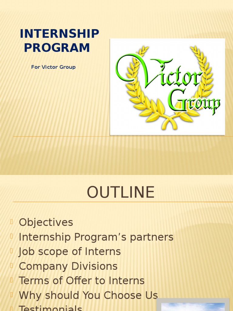 A Comprehensive Internship Program: An Overview of Victor Group's ...