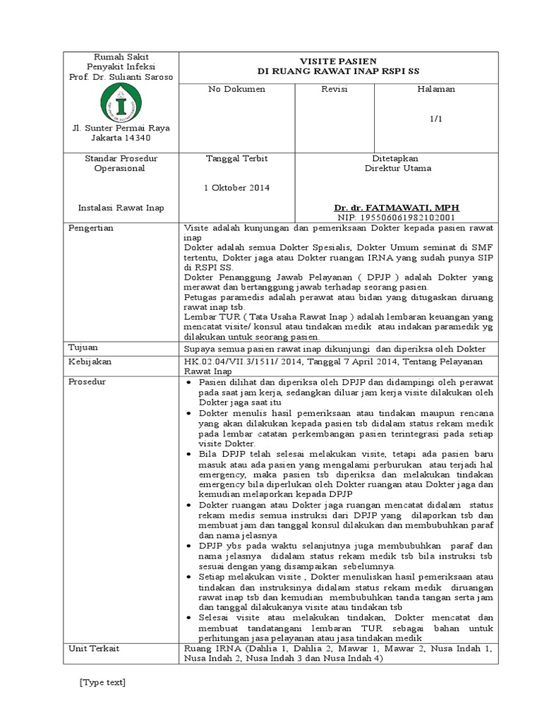 C. Spo Visite Dokter Revisi | PDF