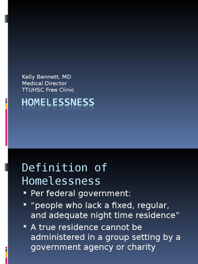 Kelly Bennett, MD Medical Director TTUHSC Free Clinic | PDF ...