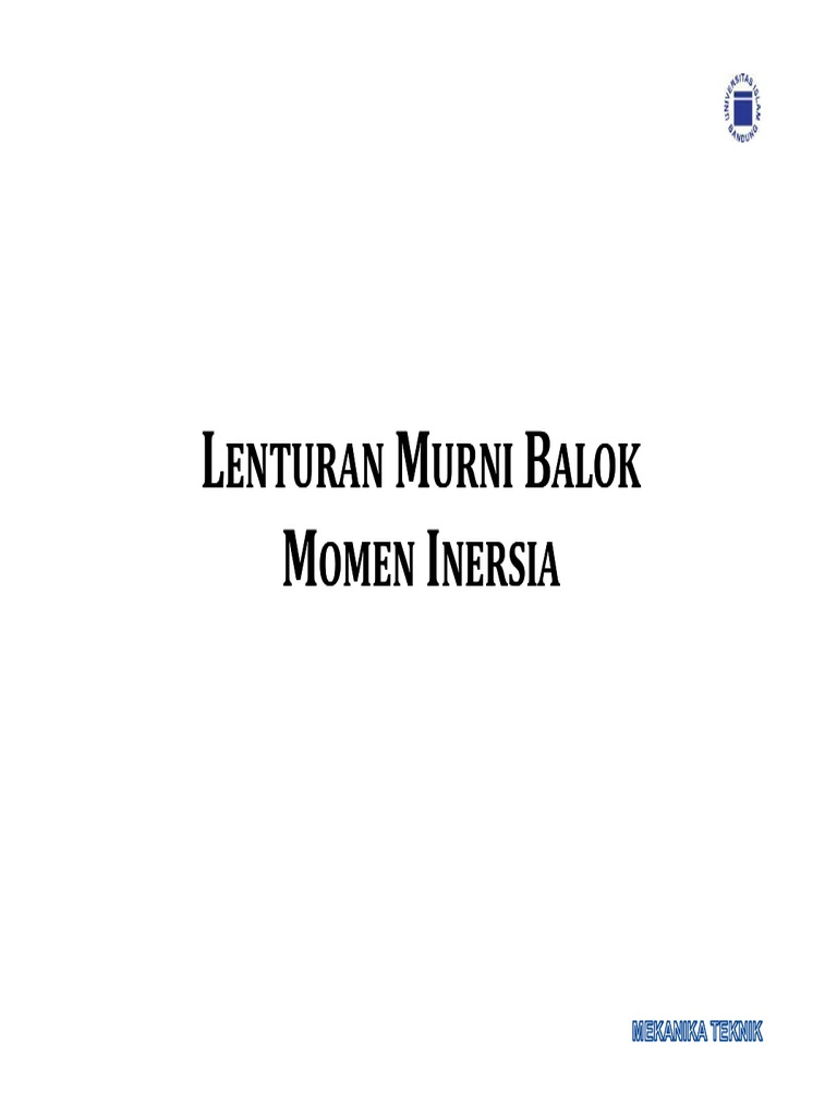 Analisis Lenturan dan Momen Inersia Balok | PDF