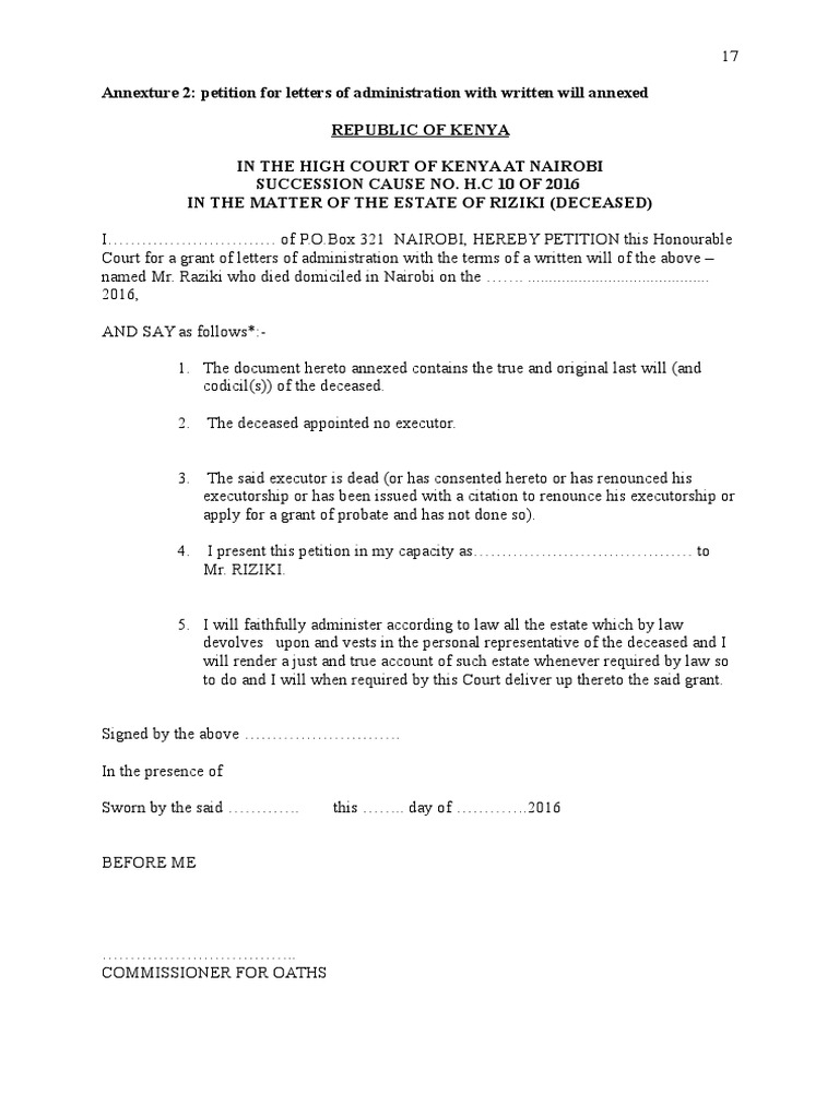 ANNEXTURES | PDF | Probate | Civil Law (Common Law)