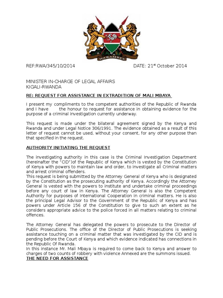 Extradition Documents | PDF | Attorney General | Arrest