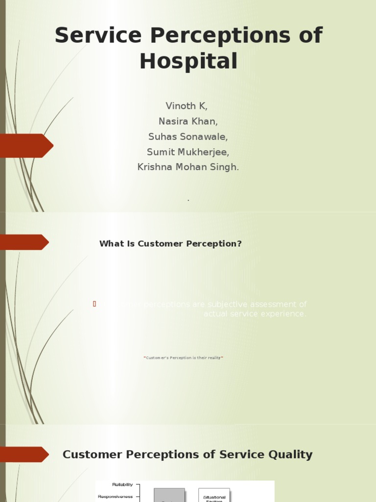 Service Perception of Hospital | PDF | Hospital | Patient