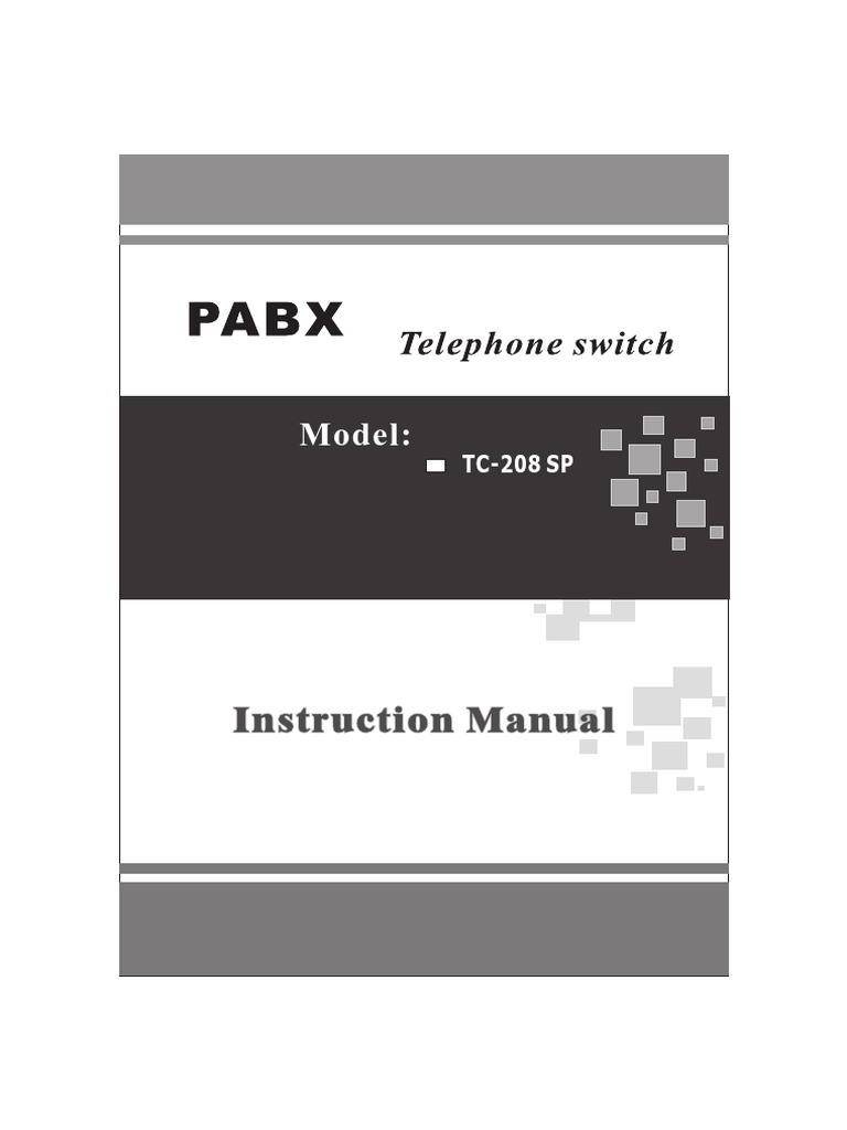SP PABX Manual 2013 | PDF | Telephone Number | Telephone