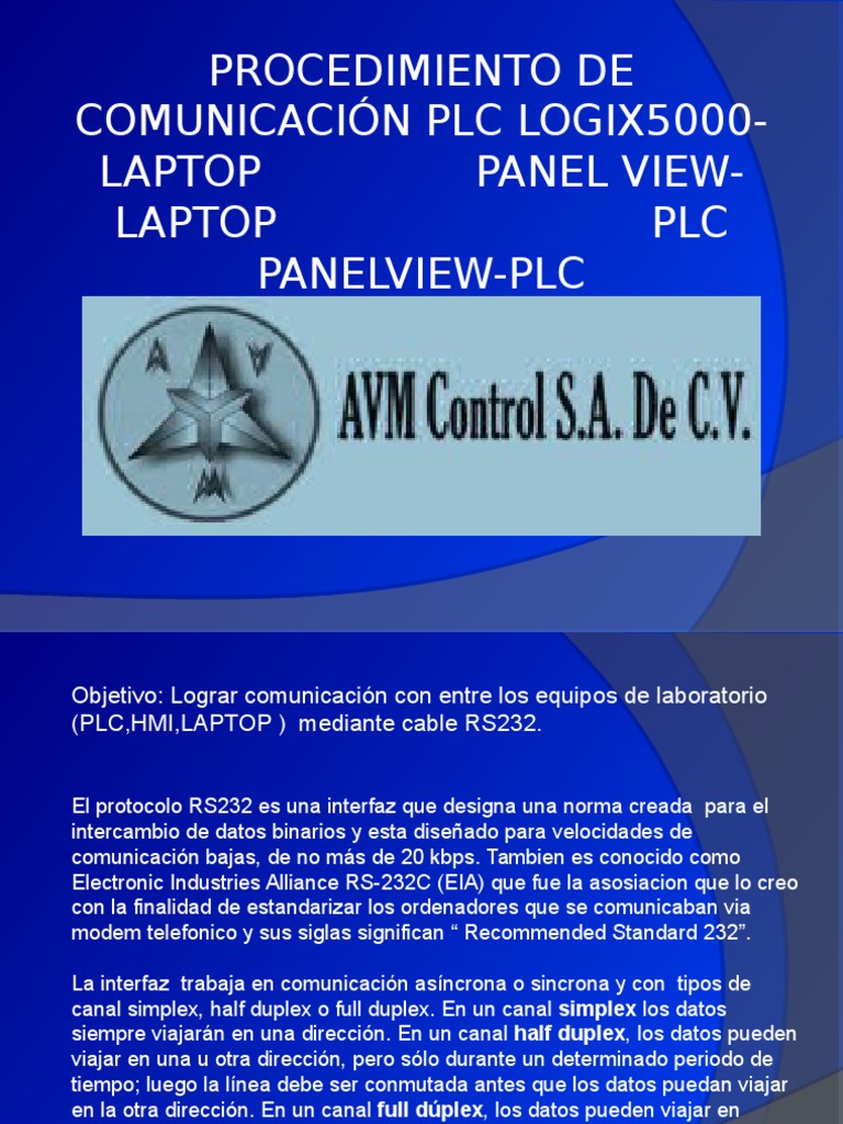 Comunicacion Cable Rs232 PLC y Panelview | PDF | Electrónica ...