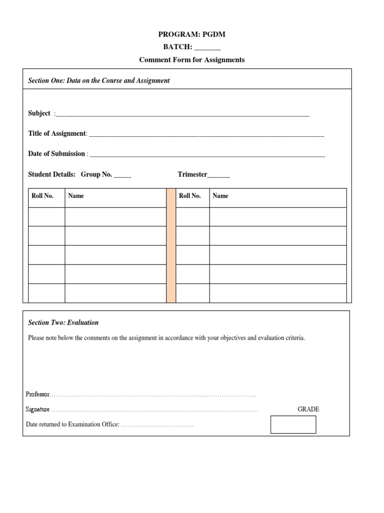 Assignment Evaluation Sheet - DSIMSADMNFMT16V1.0 | PDF