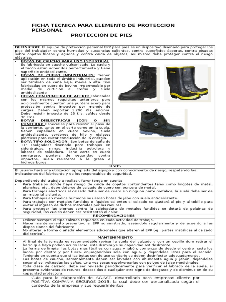 EPP para Protección de Pies y Piernas | PDF | Soldadura | Construcción