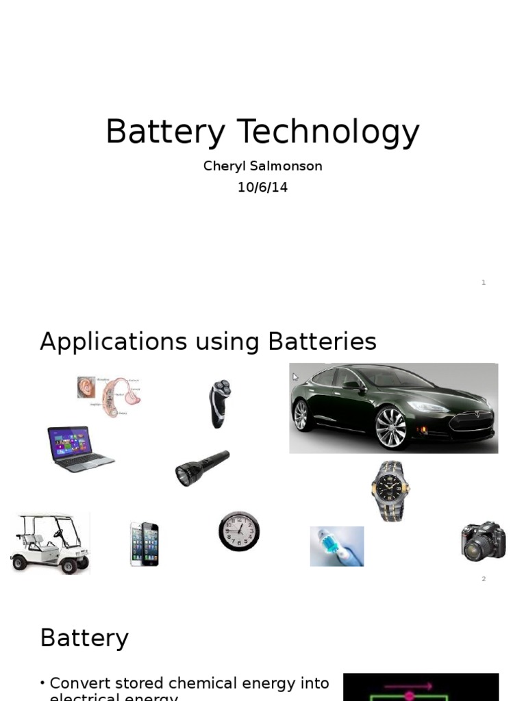 Batteries Presentation | PDF | Battery (Electricity) | Lithium Ion Battery