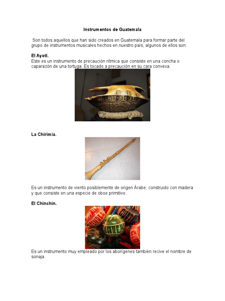 Instrumentos de Guatemala | PDF | Guitarras | Instrumentos musicales
