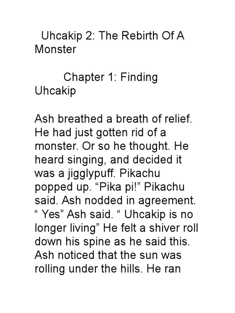 Uhcakip 2: Rebirth of A Monster | PDF