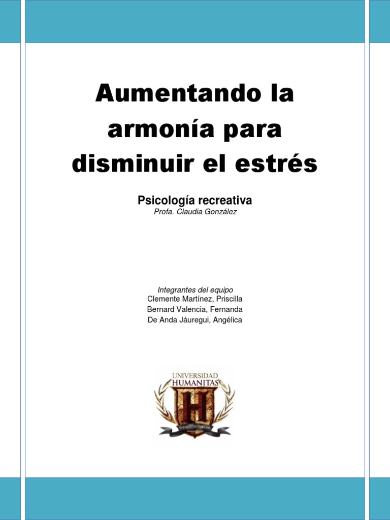Estrategias para Reducir el Estrés Adolescente | PDF | Motivación ...