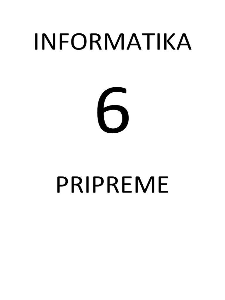 Informatika 6 Pripreme | PDF