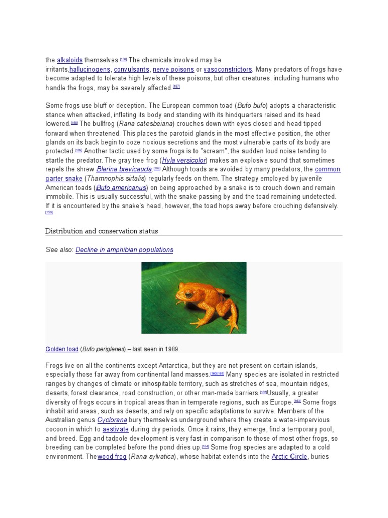 Frog Defenses and the Decline of Frog Populations: A Comprehensive Look ...