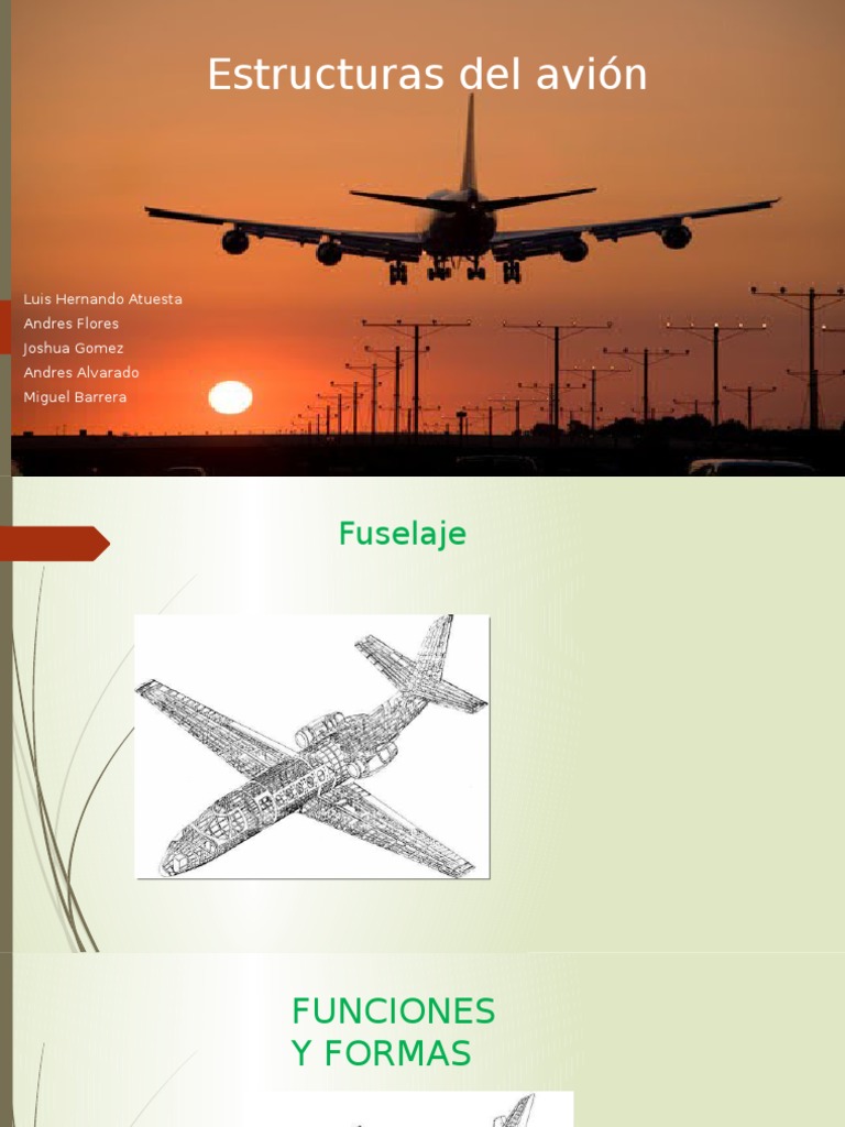 Estructuras Del Avión | PDF | Avión | Ala