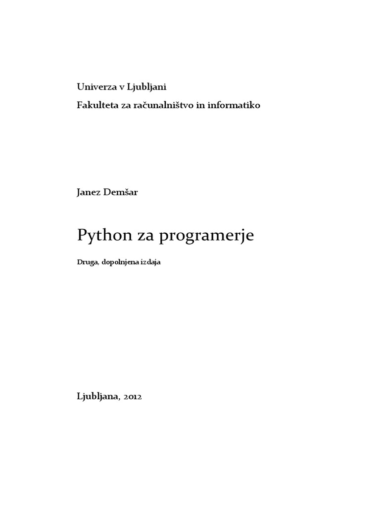 Python Za Programerje | PDF