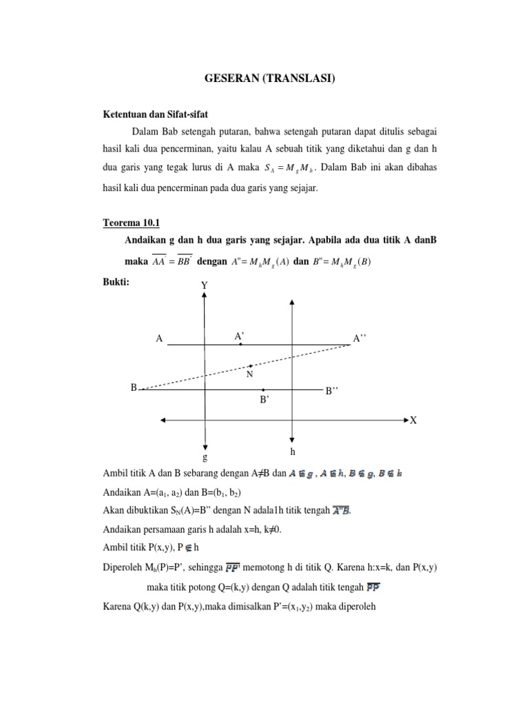 Teorema dan Bukti Geseran Geometri | PDF