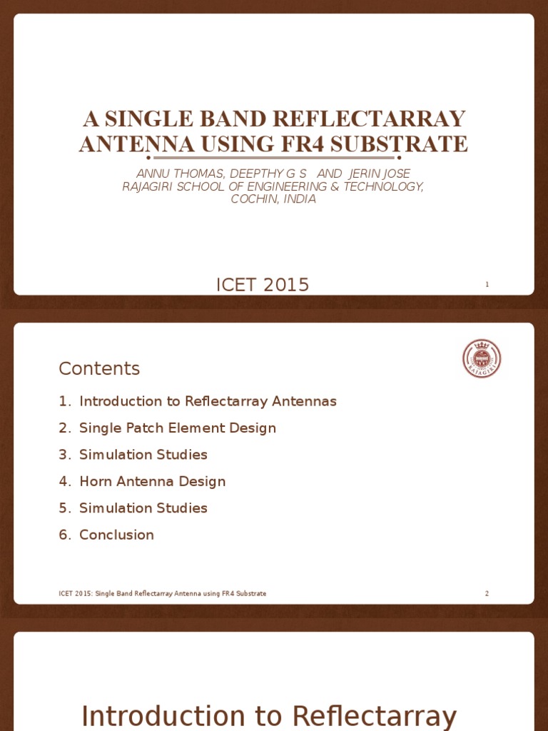 Reflectarray Antenna | PDF | Electromagnetic Radiation ...