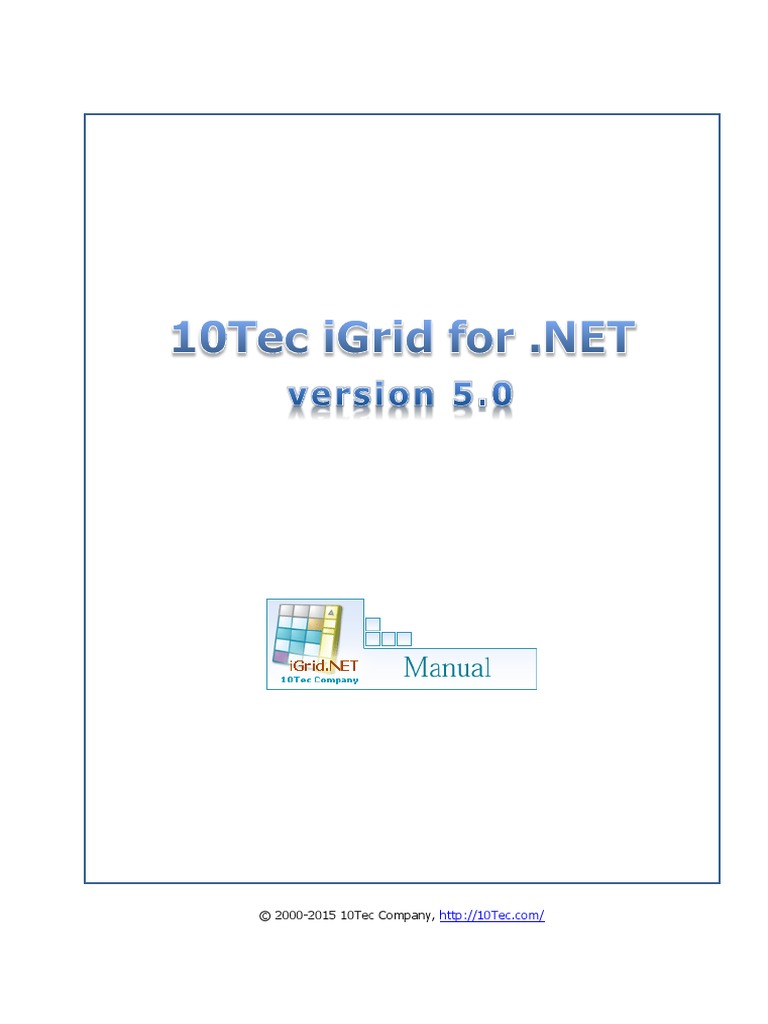 10tec IGrid - Net 5.0 Manual | PDF | Computer Keyboard | Database Index