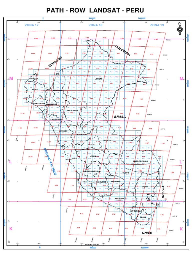 PATH-ROW Landsat - Indice Cartas Nacionales | PDF