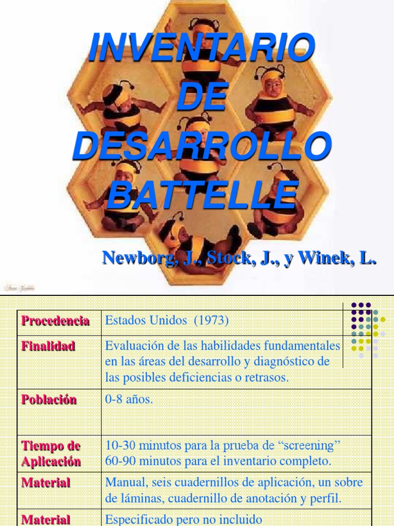 (BATTELLE) Inventario de Desarrollo Battelle | Adultos | Comunicación