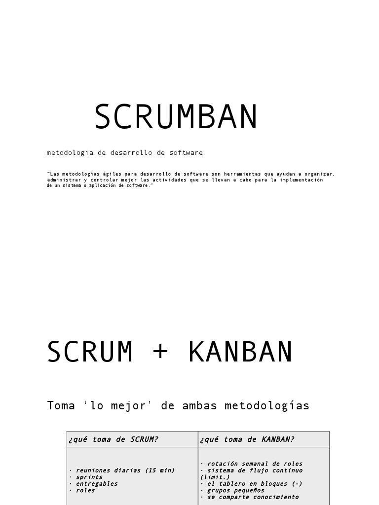 Scrumban | PDF | Ingeniería de software | Software