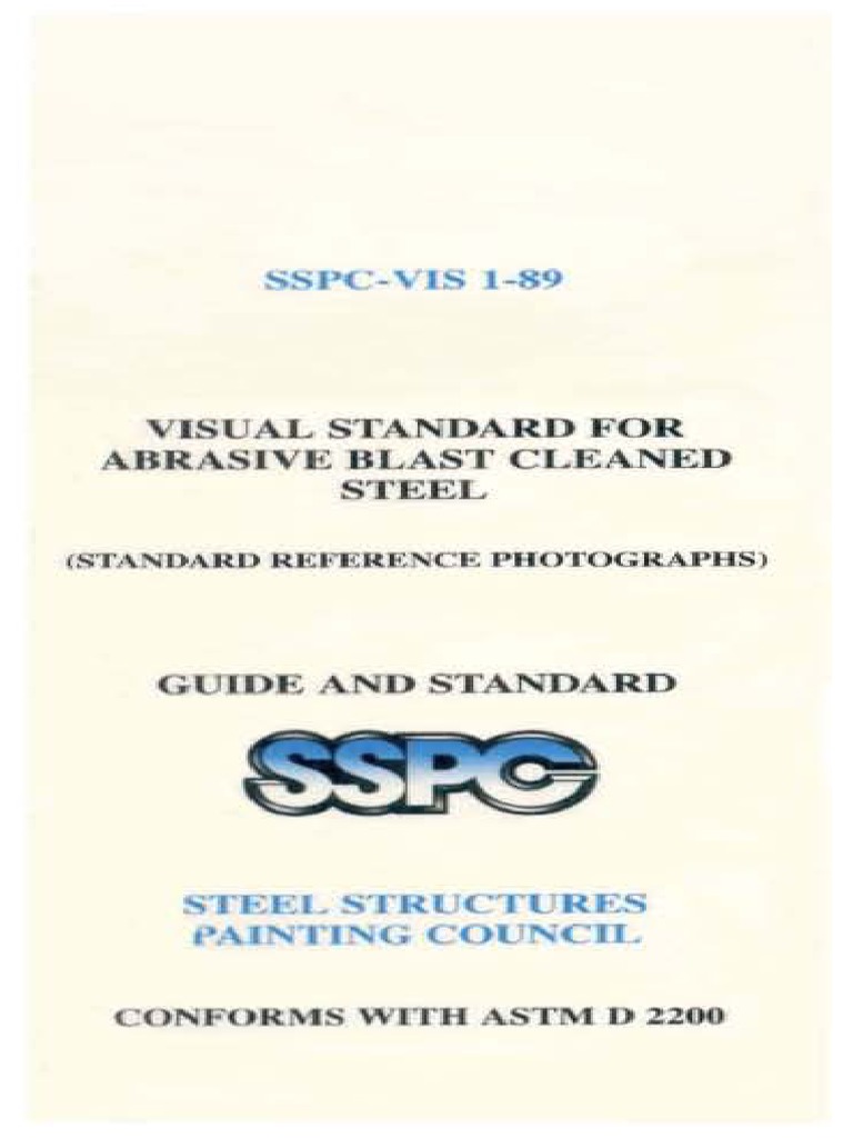 SSPC - Vis 1 - 89 Visual Standard For Abrasive Blast Cleaned Steel ...