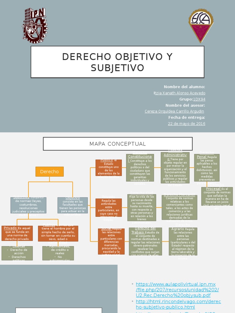 Derecho Objetivo y Subjetivo: Conceptos Clave | PDF