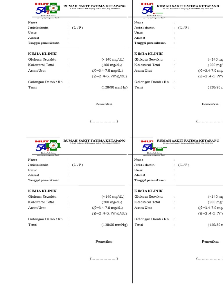 Form Baksos Fatima | PDF | Kesehatan Holistik | Sains & Matematika