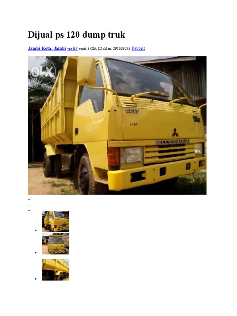 Ps 120 Dump Truk | PDF